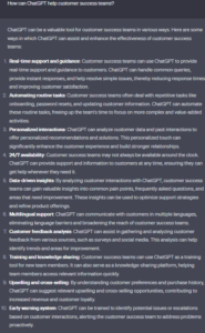 The Power of ChatGPT for Customer Success